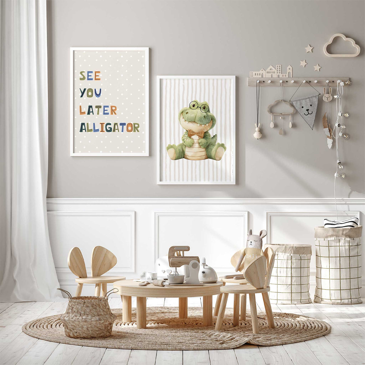 Alligator Wall Art Set for Boys | Fun Kids Nursery Room Prints – My ...