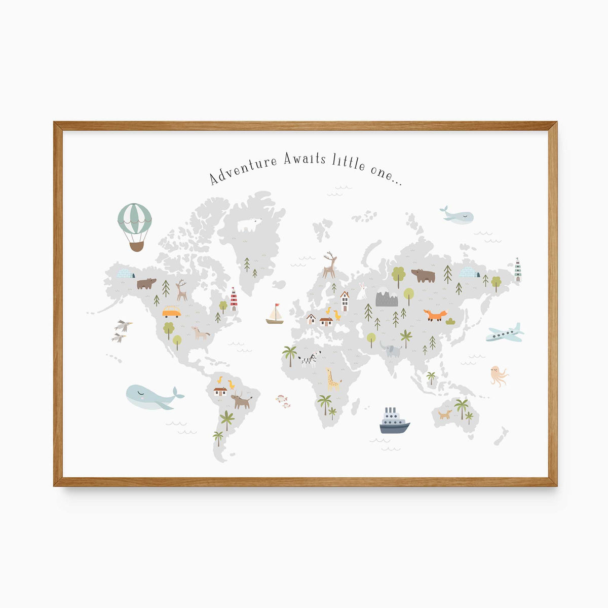 Adventure Awaits Little One World Map Print – My Tommy Prints